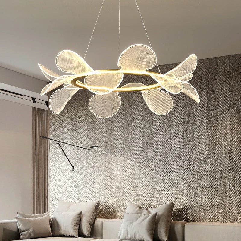 Oyster gold LED modern chandelier - Luxury Casa - Home of premium décor